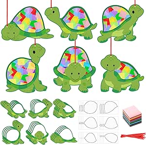 Amazon.com: Motipuns 24 Sets Turtle Craft Kit for Kids Turtle ...