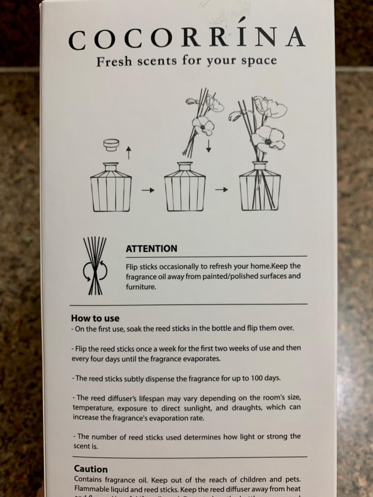 $6/mo - Finance COCORRÍNA Reed Diffuser - Cashmere Vanilla Flower Reed ...