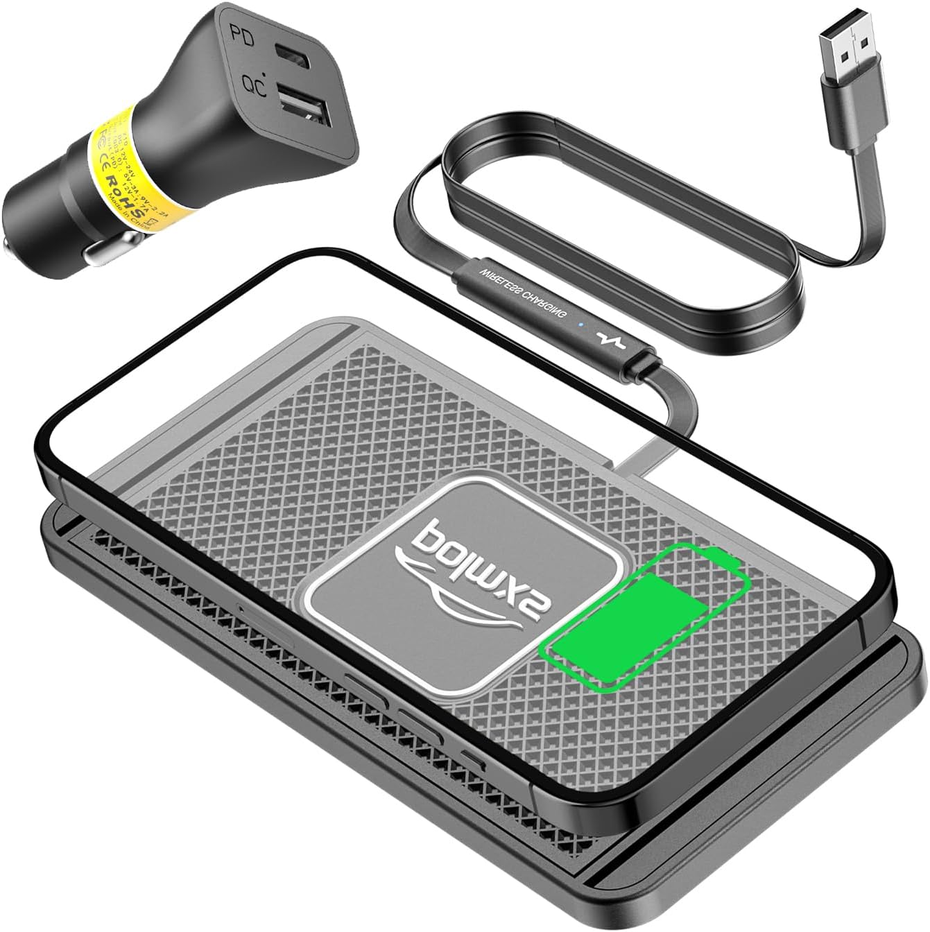 Amazon.com: OKRAMOL Wireless Charger for Car, Type C Wireless Fast ...