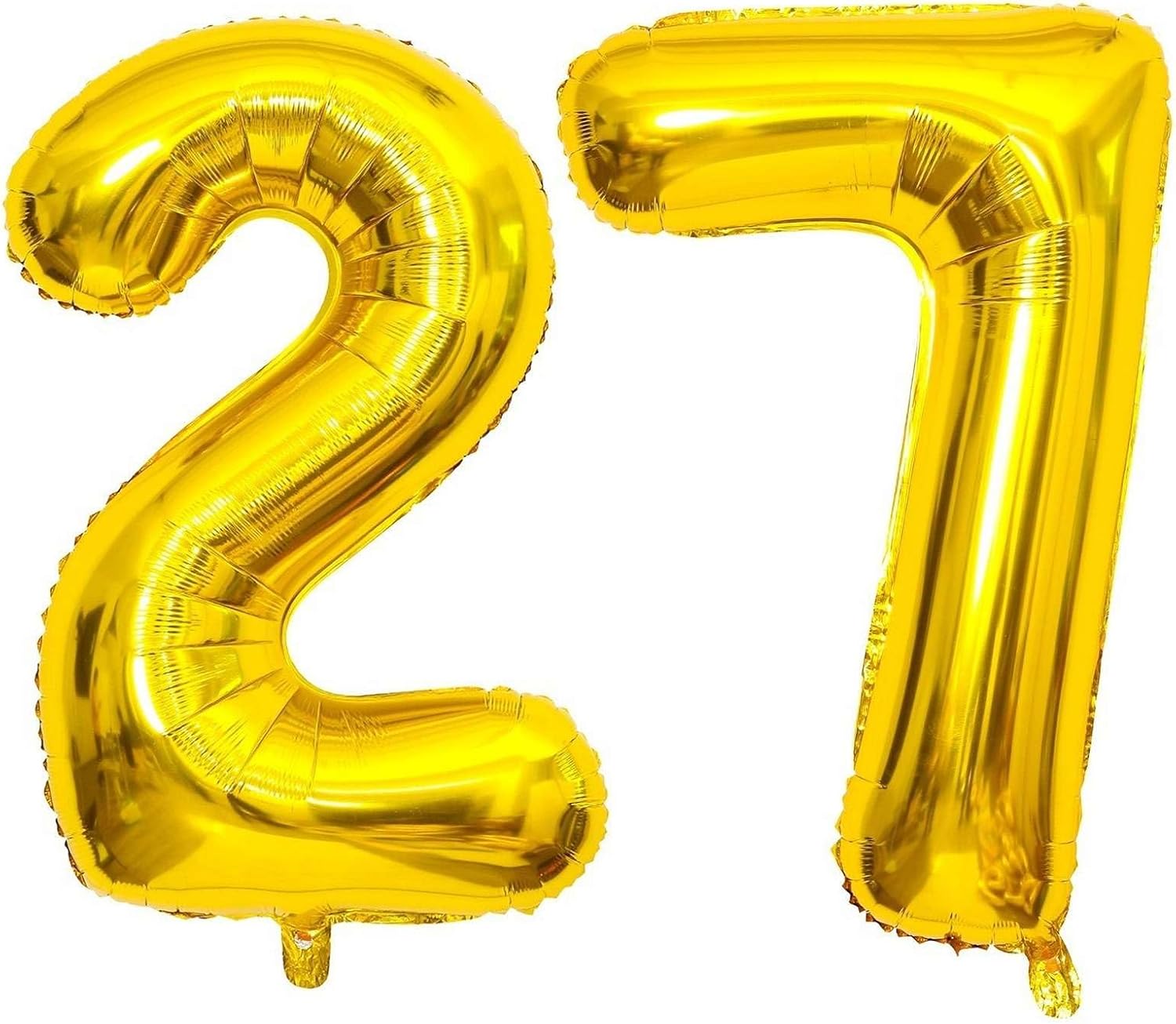 Amazon.com: Gold 27 Number Balloons, 40 Inch Giant Number 27 Balloons ...