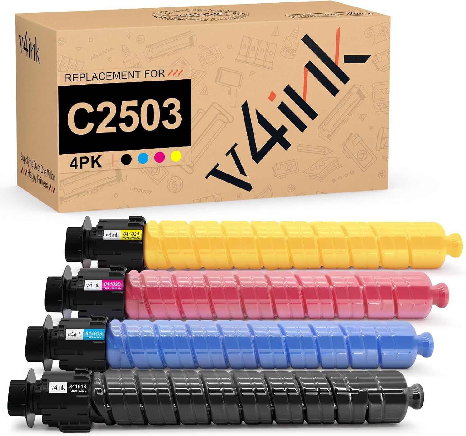v4ink C2503 Reemplazo compatible para Ricoh C2003 C2503 841918 841921 ...