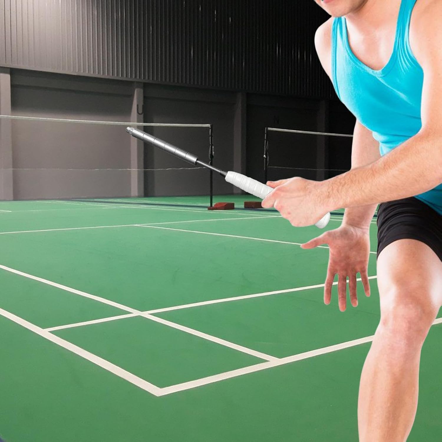 rockible Badminton Racket Swing Trainer, Badminton Power Enhance Grip ...
