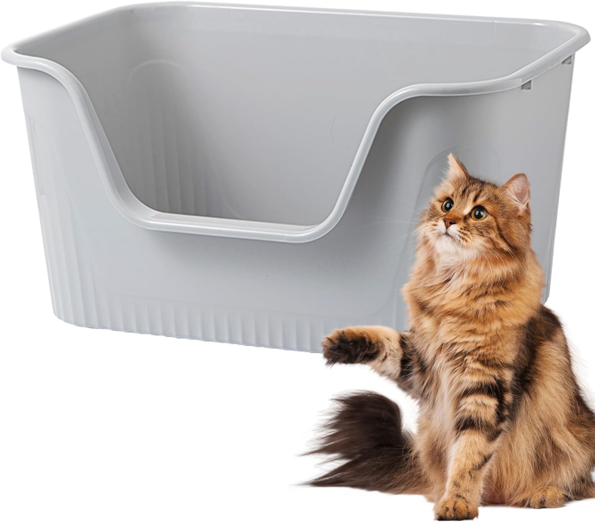 CAT CENTRE Grey Scoopless Litter Tray Large or Jumbo Sifting Toilet Box ...