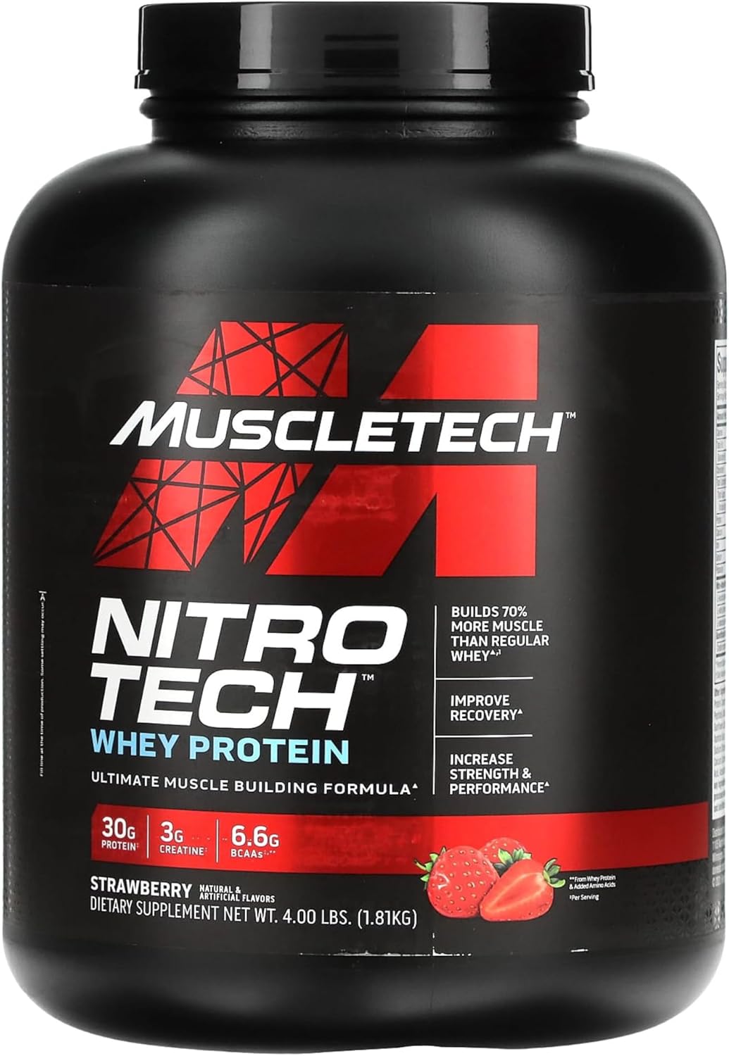 Muscletech Nitro-Tech Whey Protein Ultimate Muscle Building Formula ...