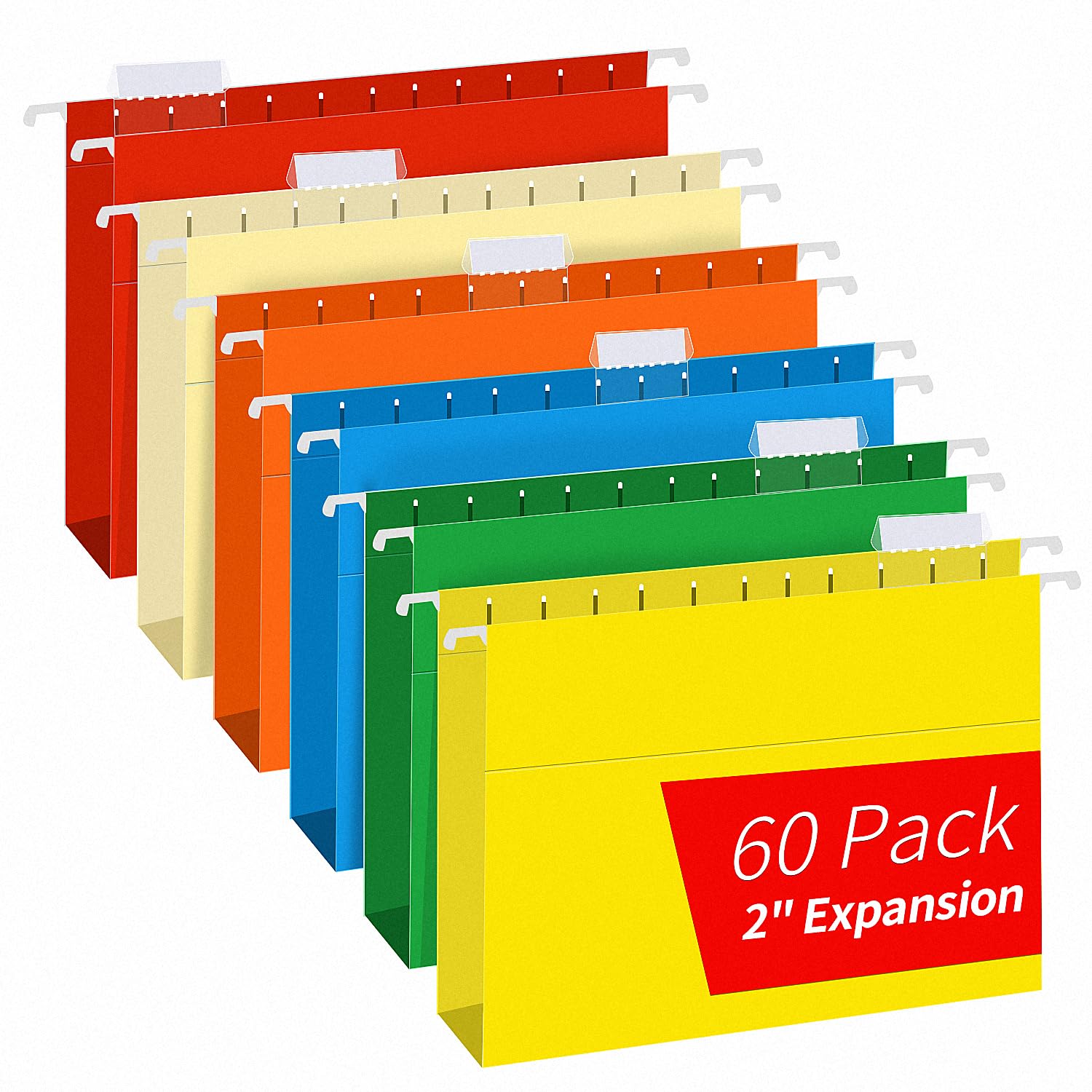 Snapklik.com : Extra Capacity Hanging File Folders, RAZCC 60 Pack ...