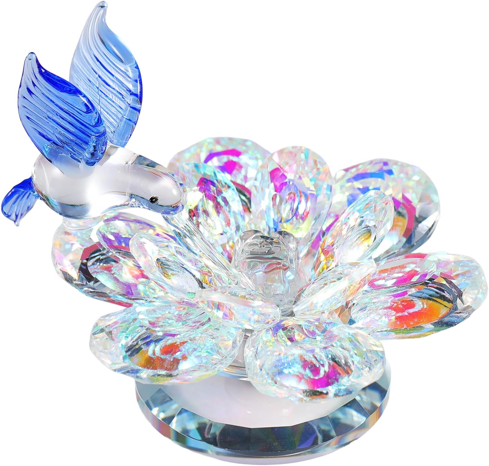 Amazon.com: DAR Giftware Glass Hummingbird and Flower Figurine ...