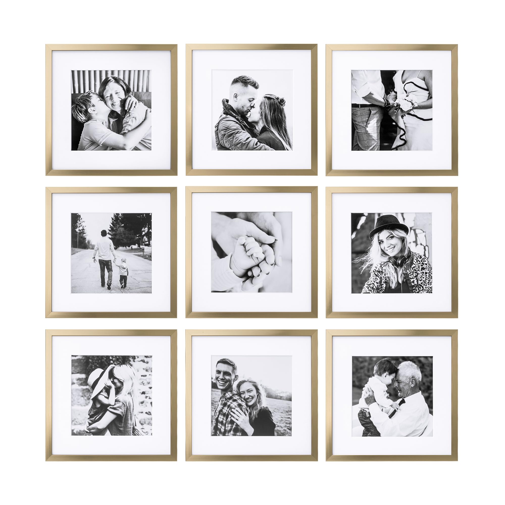 Amazon.com - ArtbyHannah 10x10 inch Square Picture Frame, Gold Gallery ...