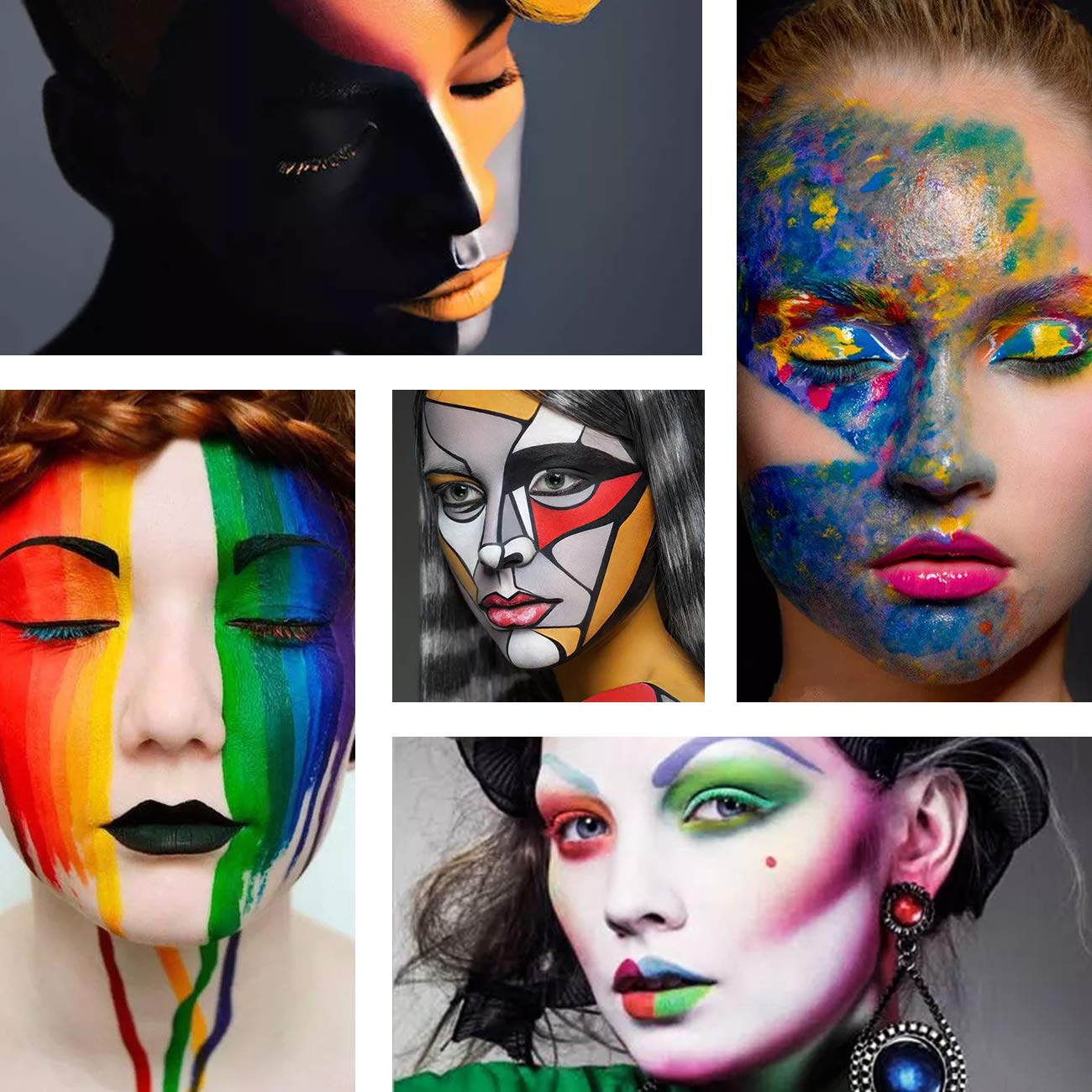 Face Paint Palette Double Split Water Activated Face, 58% OFF