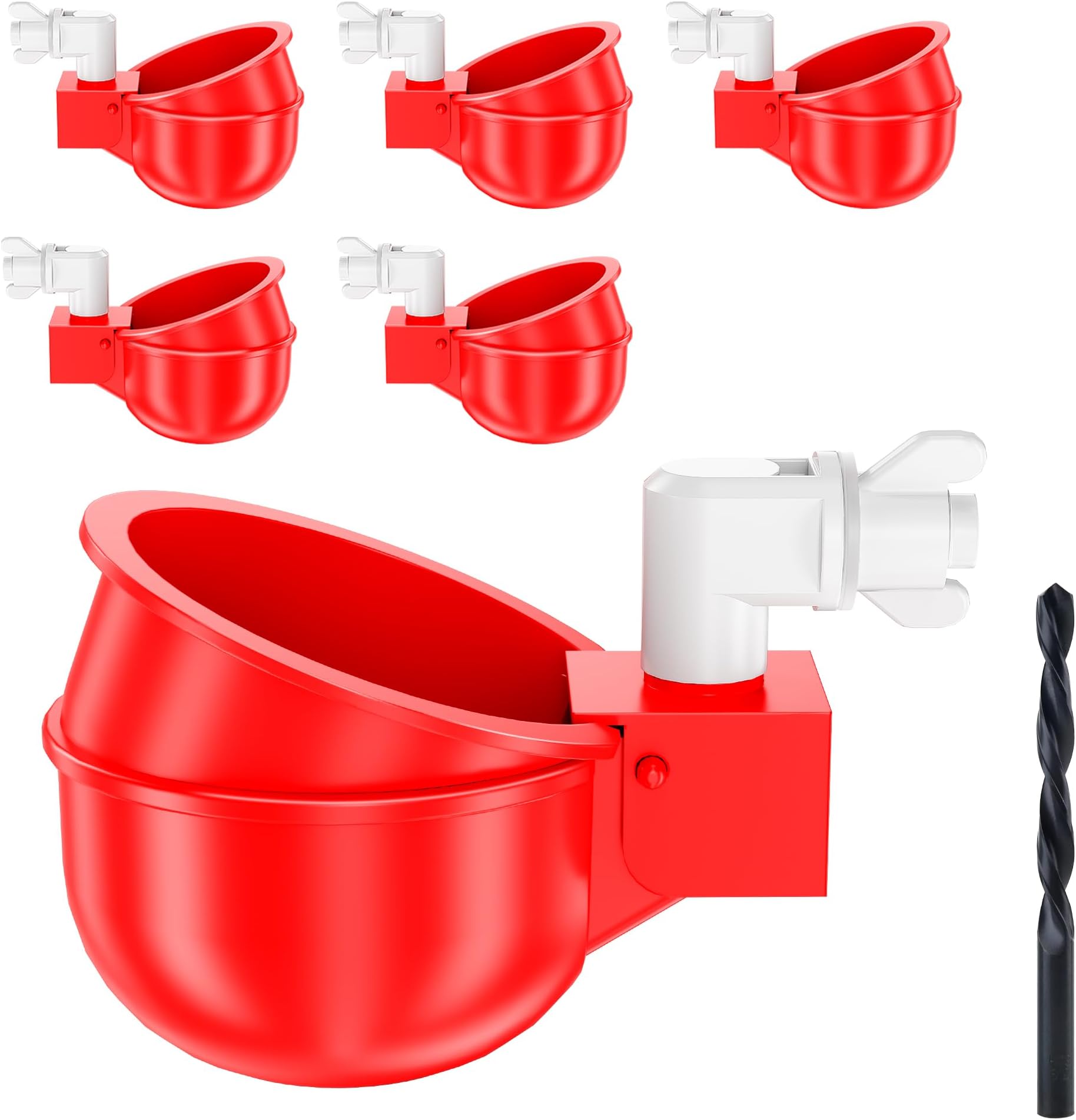 DIY Chicken Waterer Cups with Inner Bowls, 6 Pack Automatic Chicken ...