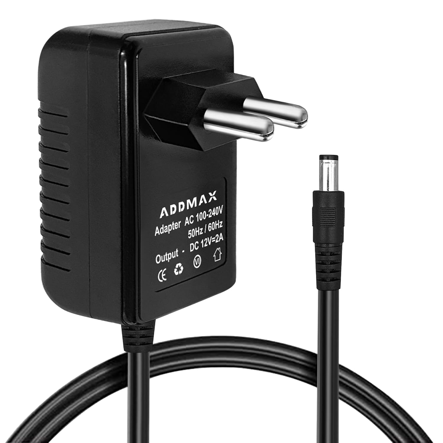 ADDMAX 12V 2 AMP DC Power Adapter Powers Supply (AC Input 100-240V Dc ...