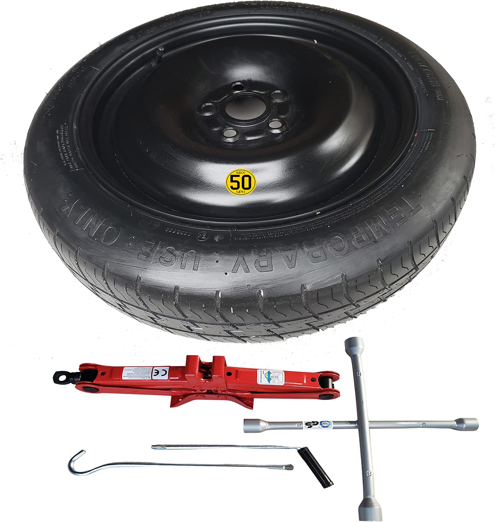 16 INCH SPACE SAVER SPARE WHEEL KIT COMPATIBLE WITH VAUXHALL MOKKA (4 ...