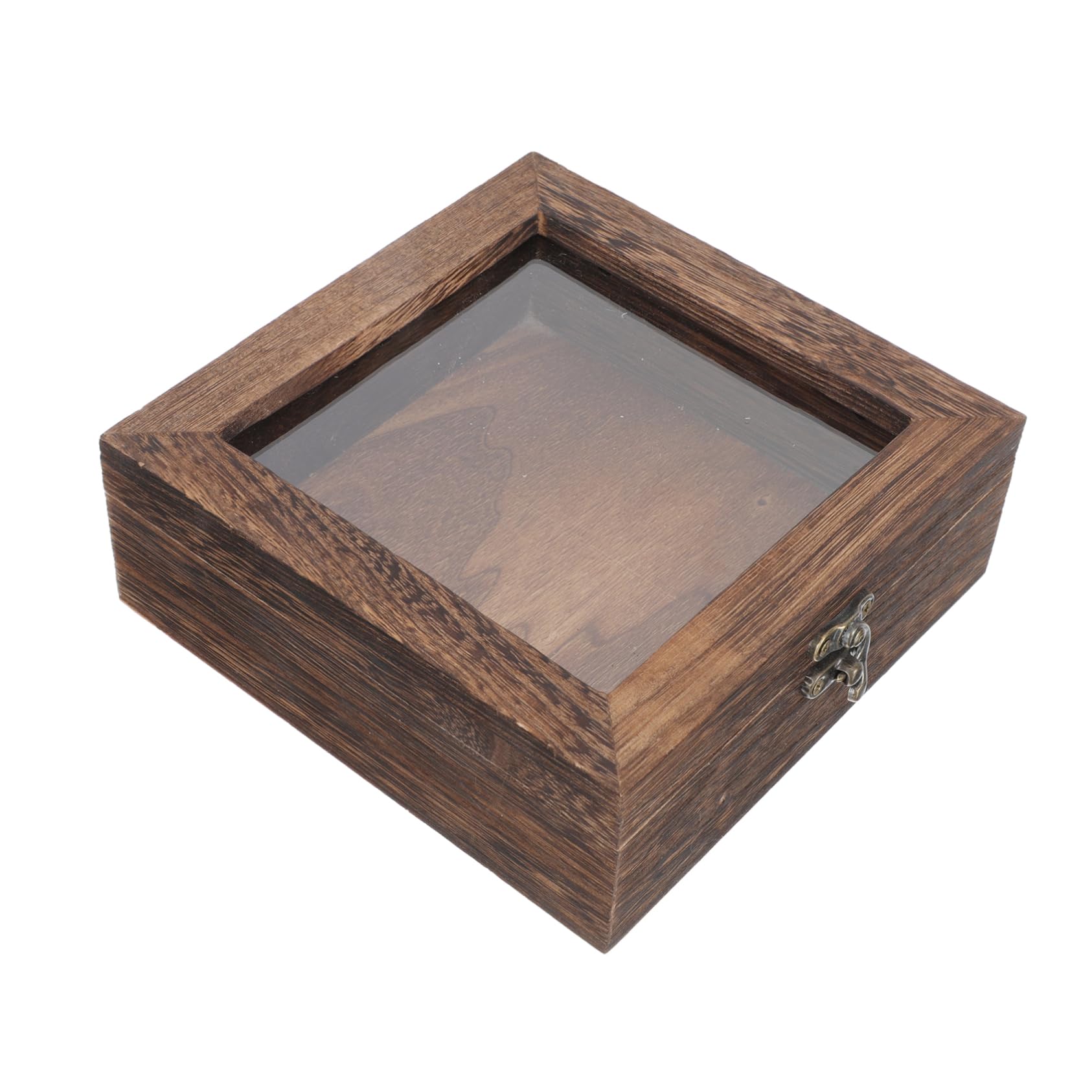 CAXUSD 15x15cm Wooden Specimen Box with Glass Lid - Perfect for ...