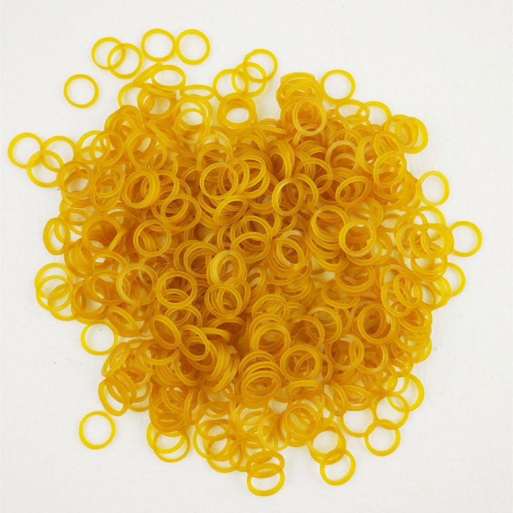 Amazon.com: Hixixi 500 PCS 3/8" 9.5mm Elastics Rubber Band for DIY ...