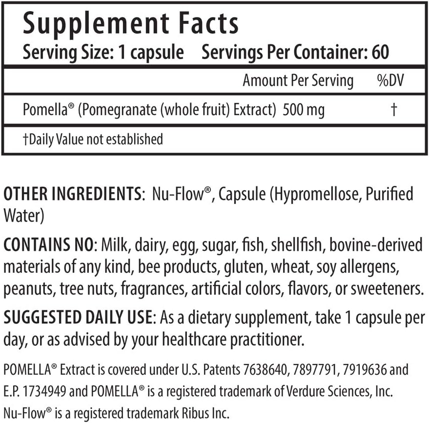 prohealth pomella Extracto Granada Veggie350mg 60Cápsulas – Yaxa Colombia