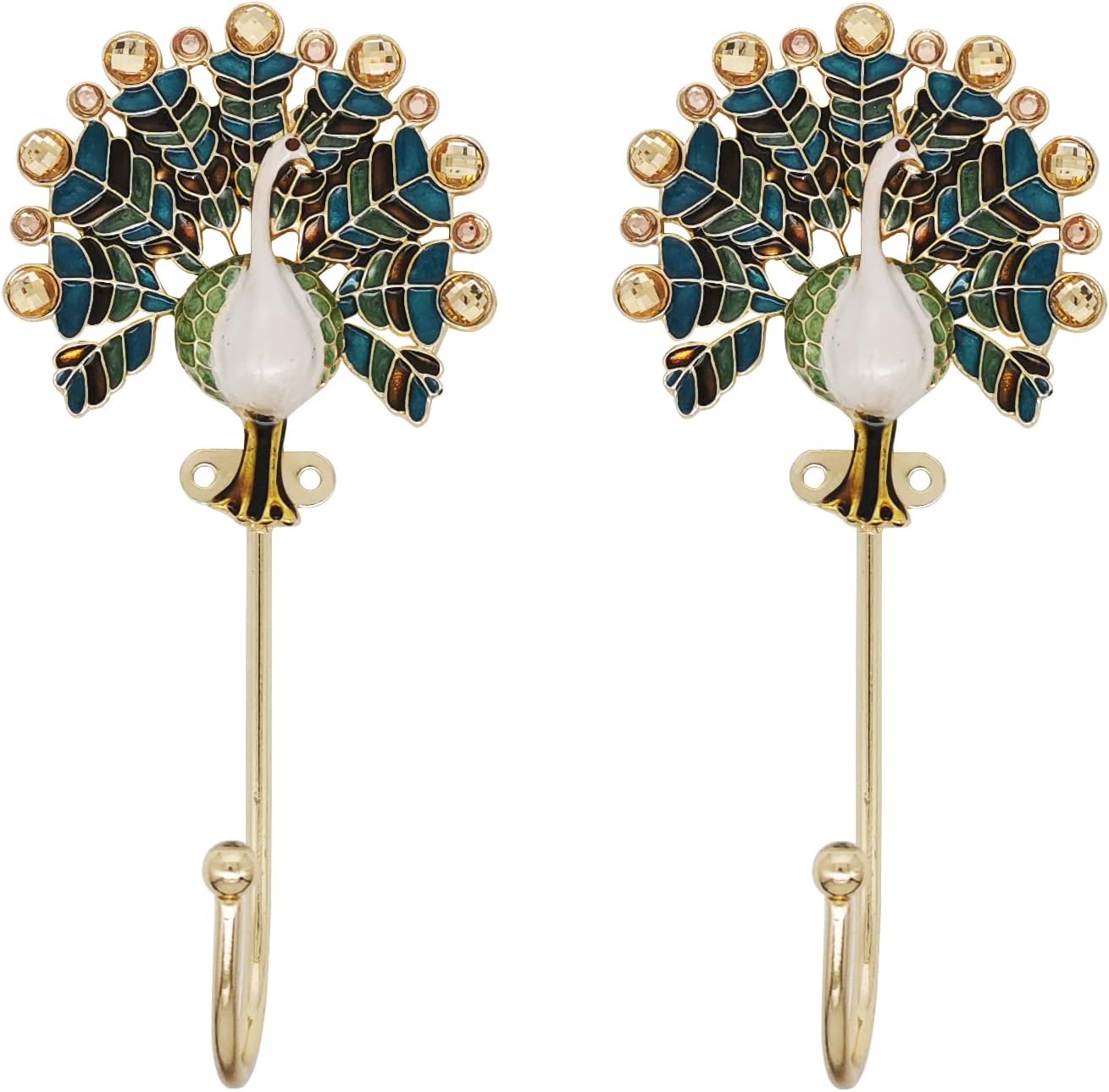 Amazon.com: Brushed Gold Shell Decorative Wall Hooks Towel Hook Nordic ...