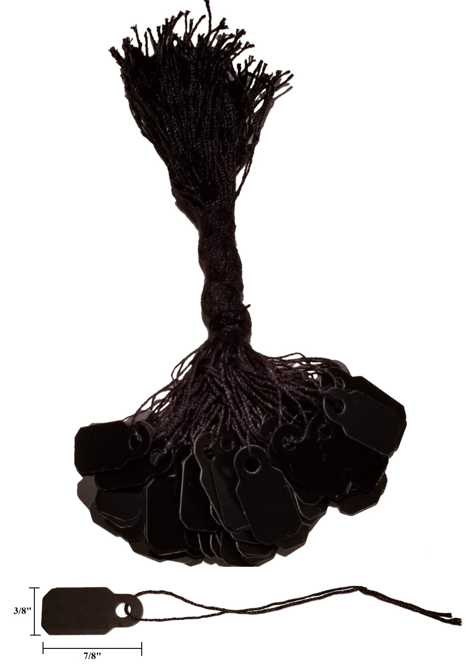 Amazon.com: 100 Pcs Black Plastic String Tags, Price Tags, Elegant ...