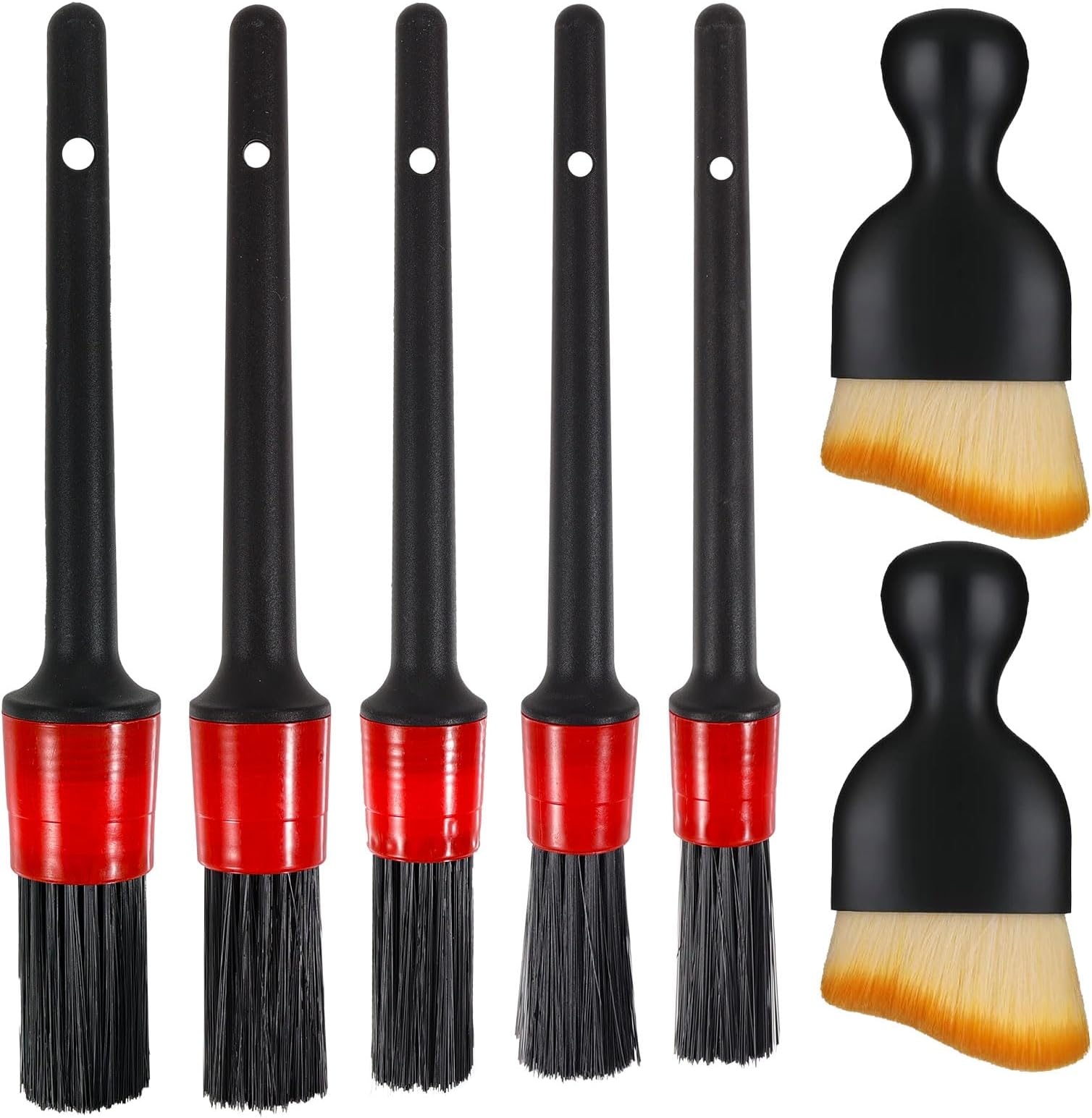 KJLM Auto Car Detailing Brush Set(Set of 5) - Automotive Detail ...