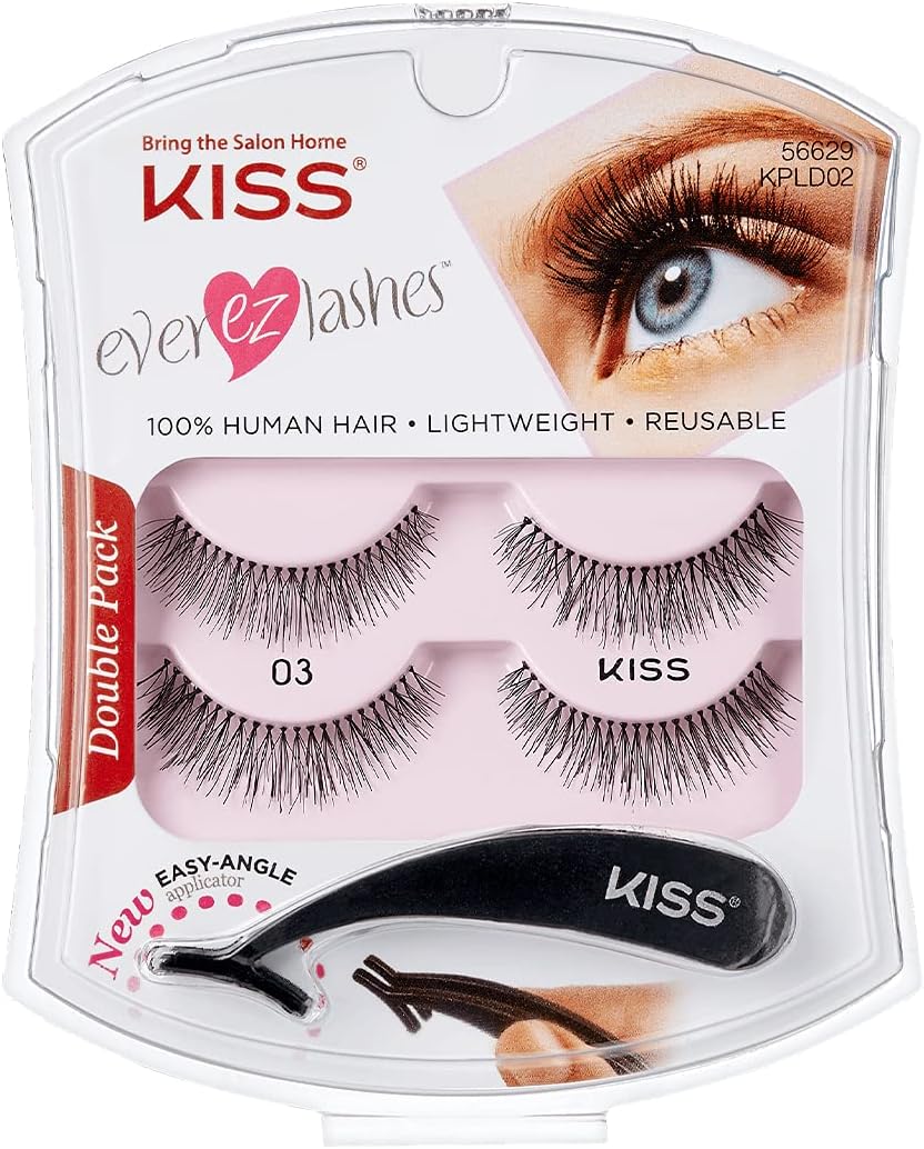 Amazon.com: KISS LASH-101 All-In-One False Eyelashes Kit for Beginners ...