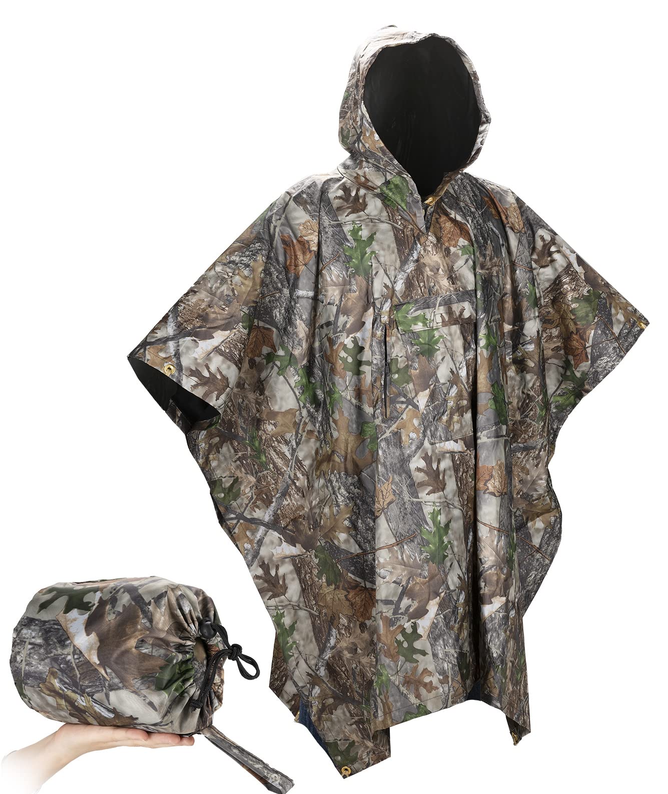 Lenotos Military Poncho, Waterproof Camouflage Army Poncho, Multi Use ...