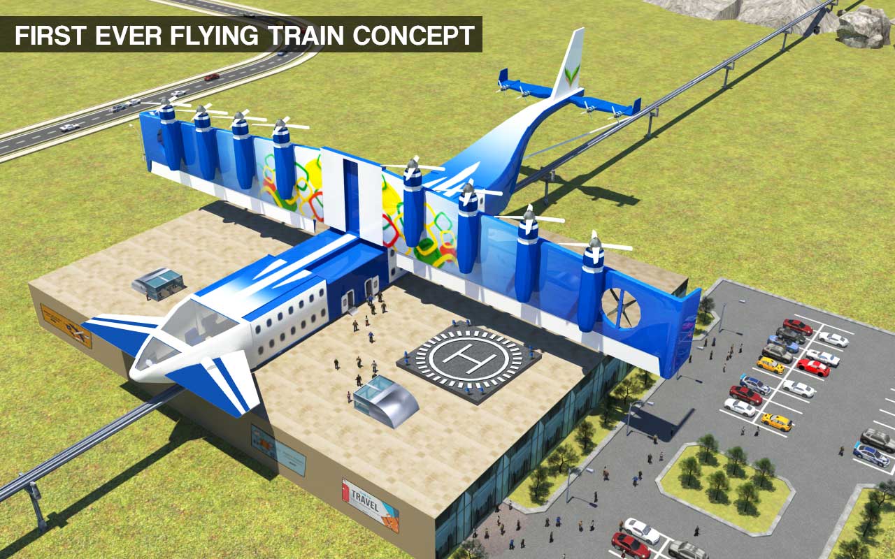 Fliegender Zug Simulator 2018 Futuristischer Zug:www.amazon.com ...