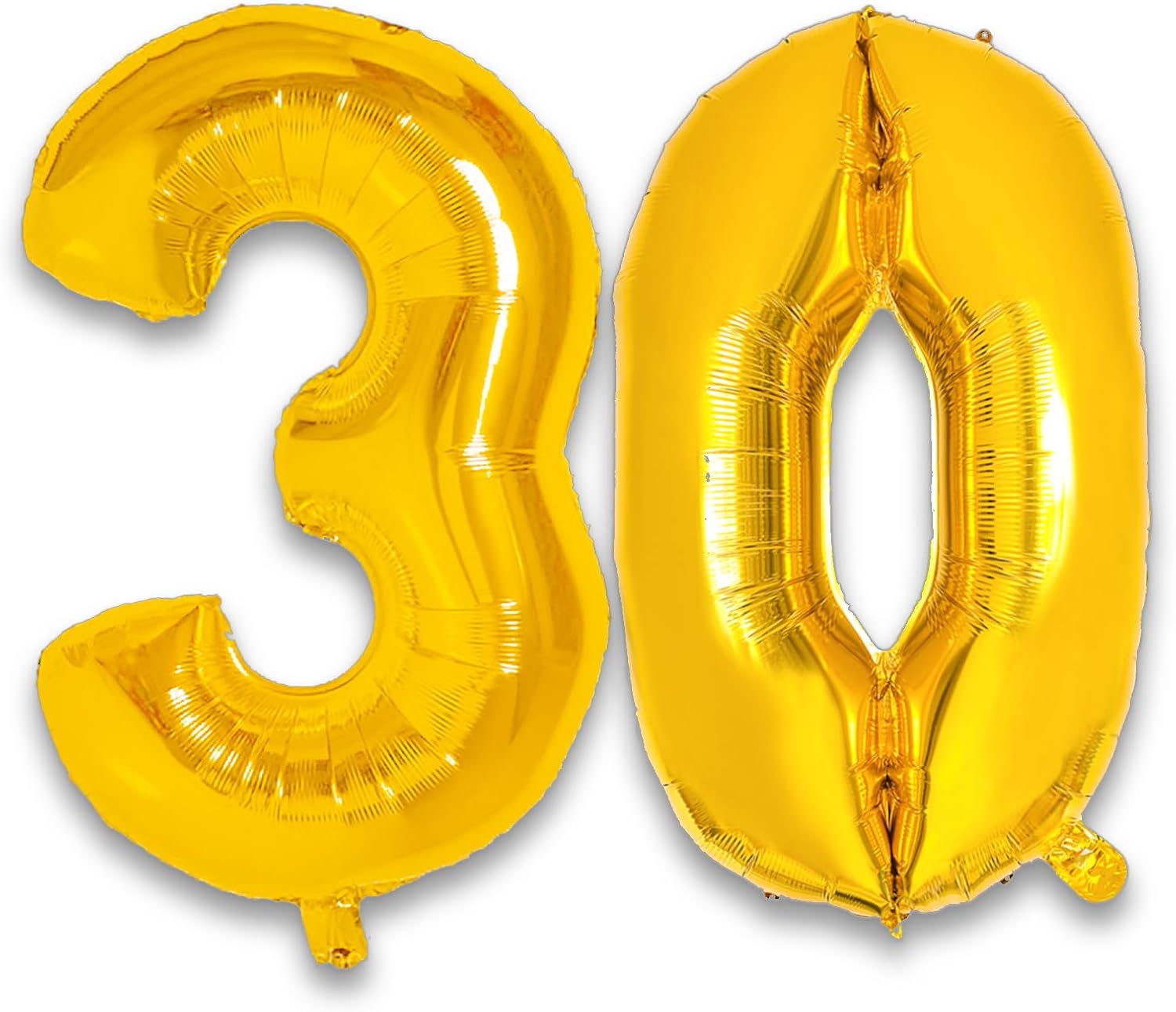 Amazon.com: 30 Number Balloon 42 Inch Gold Jumbo Foil Helium Balloons ...