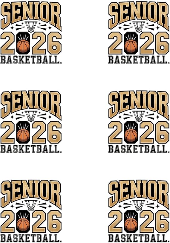 Amazon.com: Senior Basketball 2026 Iron on Transfer for Tshirts 6pcs