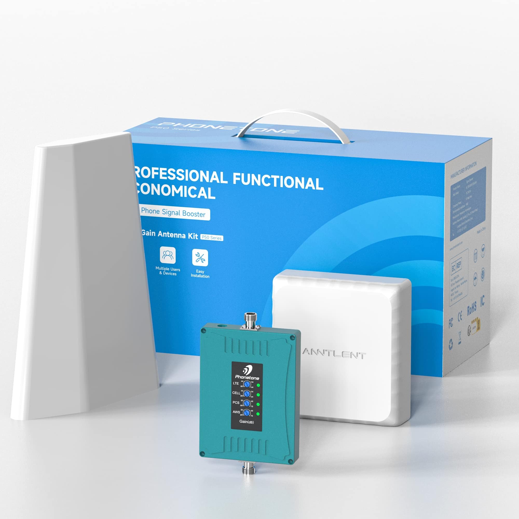 Cell Phone Booster for Home | Boost 5G 4G LTE & 3G on Band 2 4 5 12 13 17 | Compatible with All ...