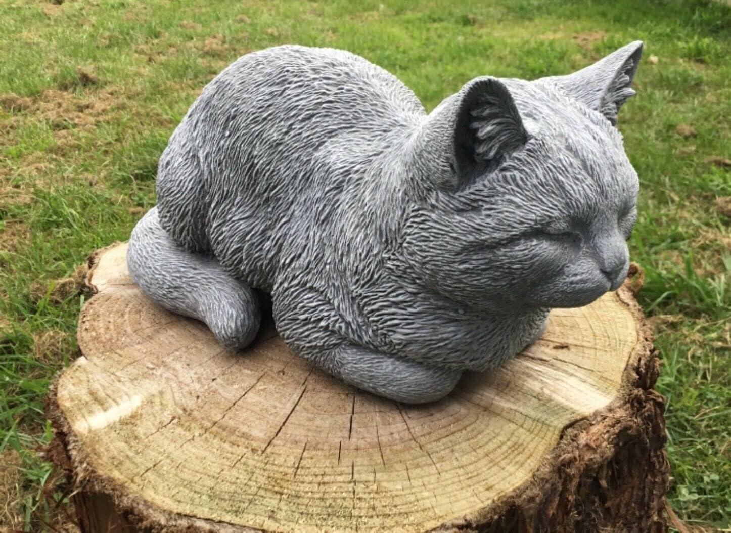 Amazon.com: Stone cat miniature Concrete kitten figurine Unique gift ...