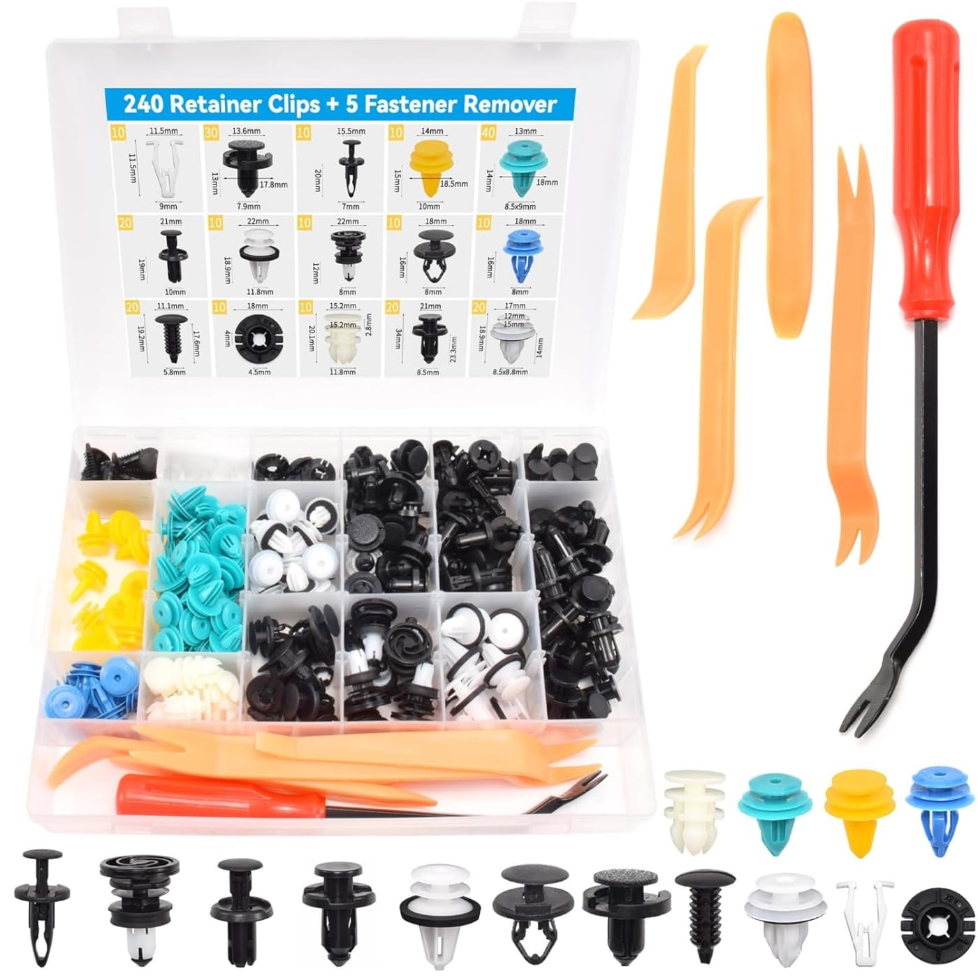 Amazon.com: Bumper Fender Liner Push Retainer Fastener Rivet Clips ...