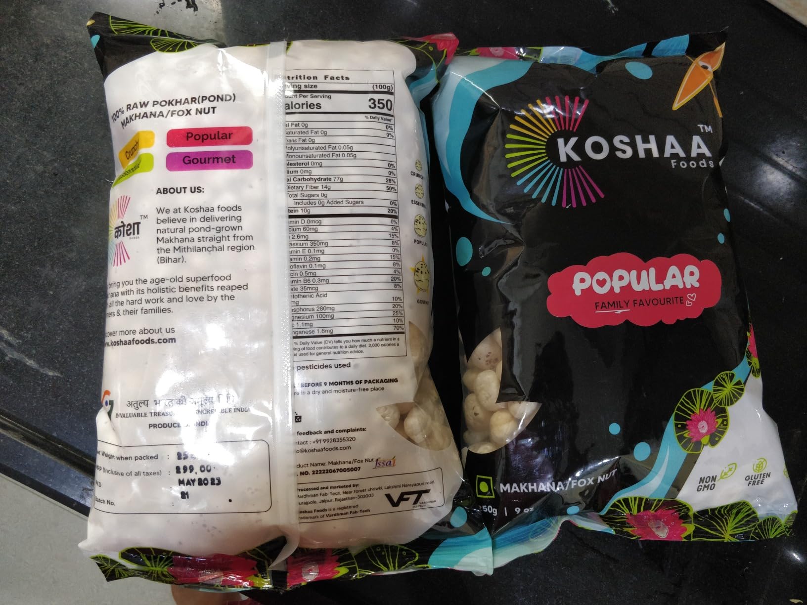 KOSHAA FOODS Essential And Popular Pokhar Phool Makhana/Fox Nut, 500G ...