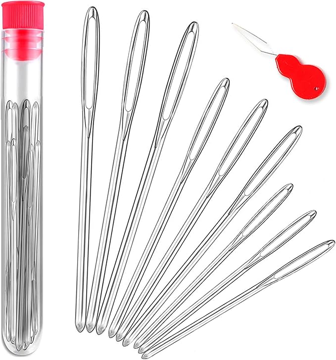 Amazon.com: ORRDICE Large-Eye Blunt Needles, Stainless Steel Yarn ...