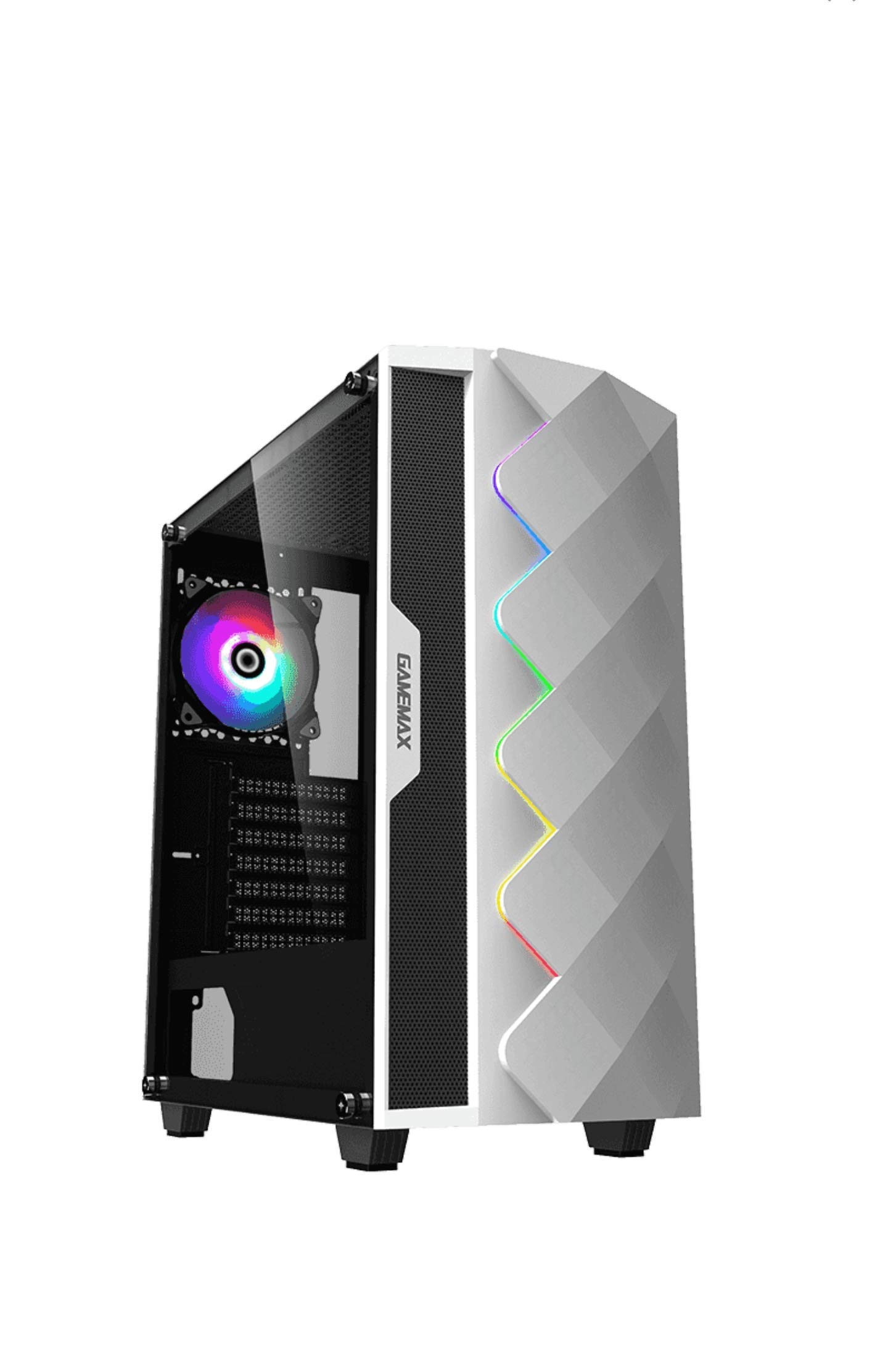 Gamemax White Diamond Argb Mid Tower Pc Gaming Case Atx | Desertcart ...