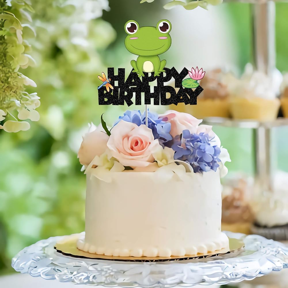 Glitter Frog Happy Birthday Cake Topper for Baby Australia | Ubuy