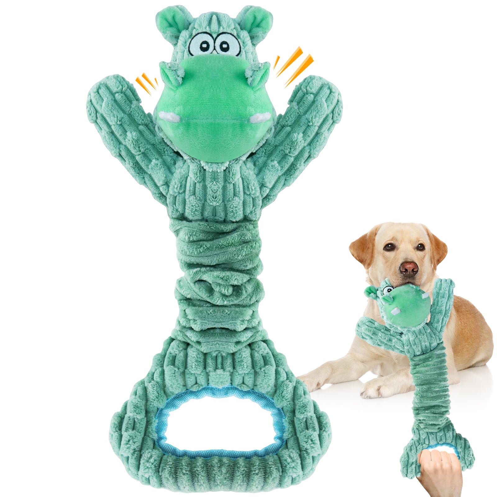 WOWBALA Plush Squeaky Dog Toys: Tough Dog Chew Toys - Interactive Dog ...