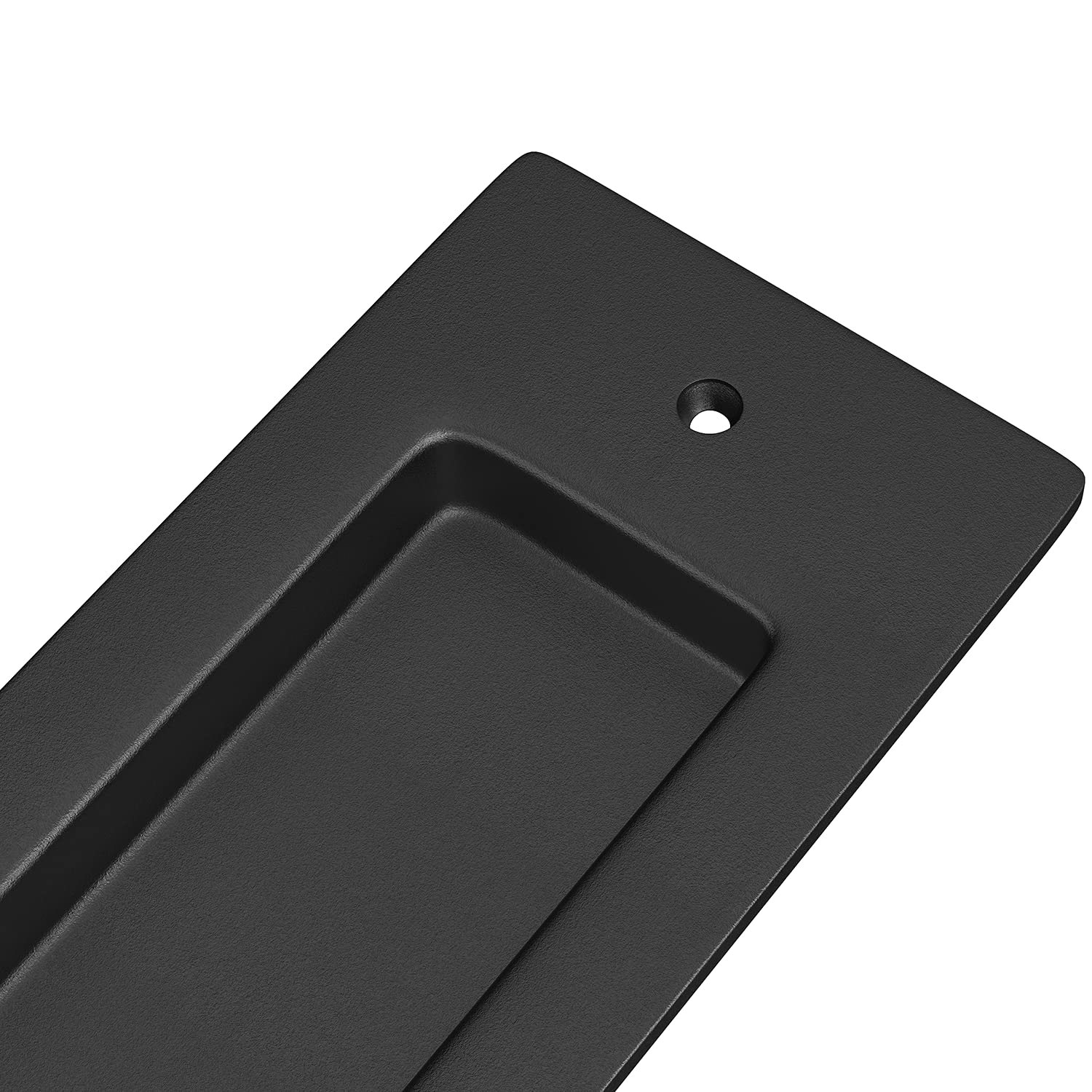 Snapklik.com : 6-1/2" Flush Pull Handles, Matte Black Rectangular ...