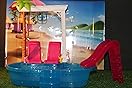Amazon.com: Barbie Glam Pool and Slide with Chairs, Chandelier and ...