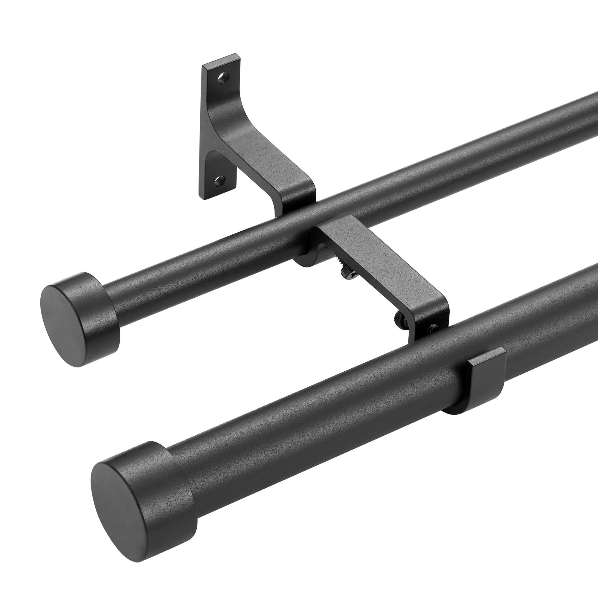 Amazon.com: Mayrhyme Double Curtain Rods for Windows 72-144 Inches, 1 ...