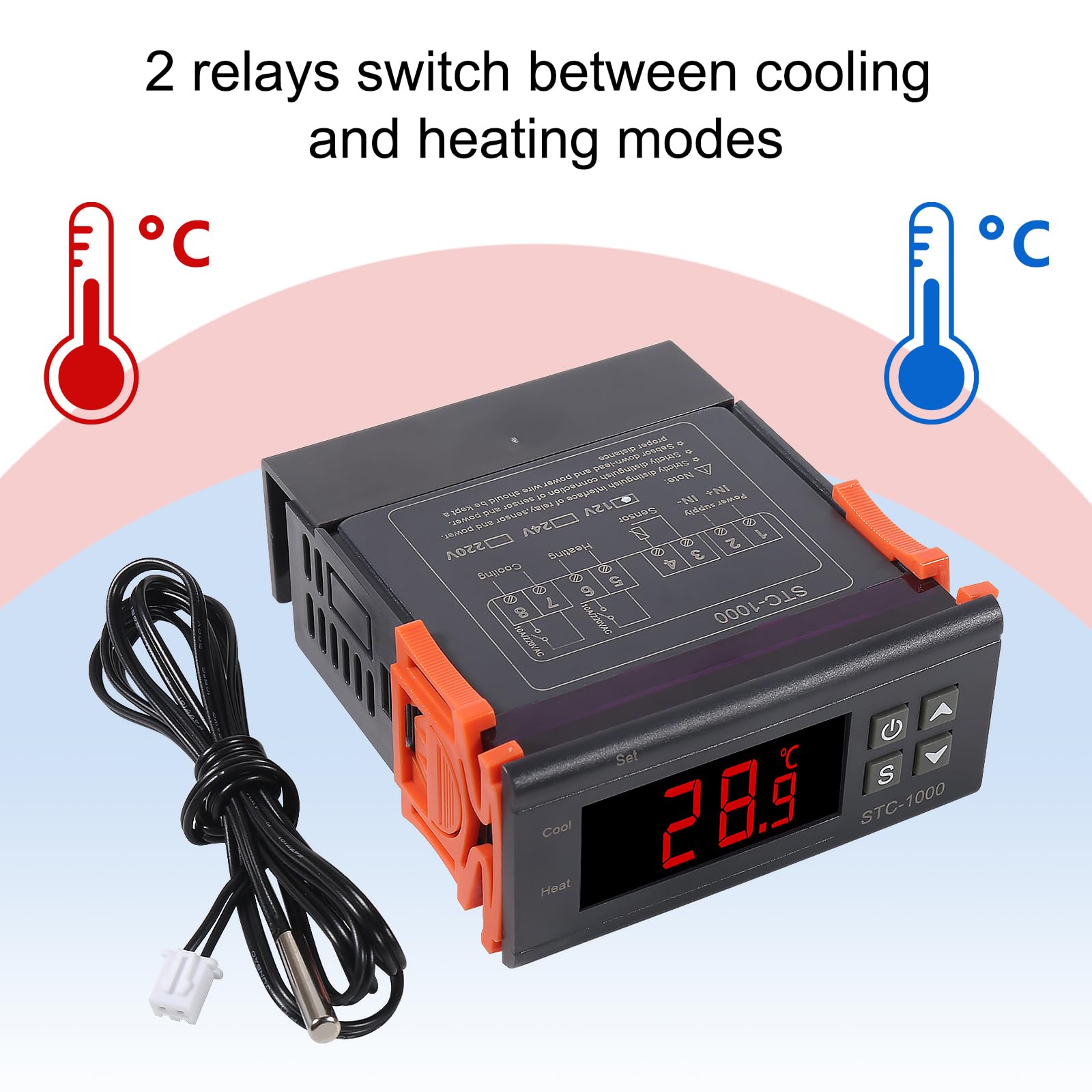 Snapklik.com : STC-1000 DC 12V 10A Digital LED Temperature Controller ...