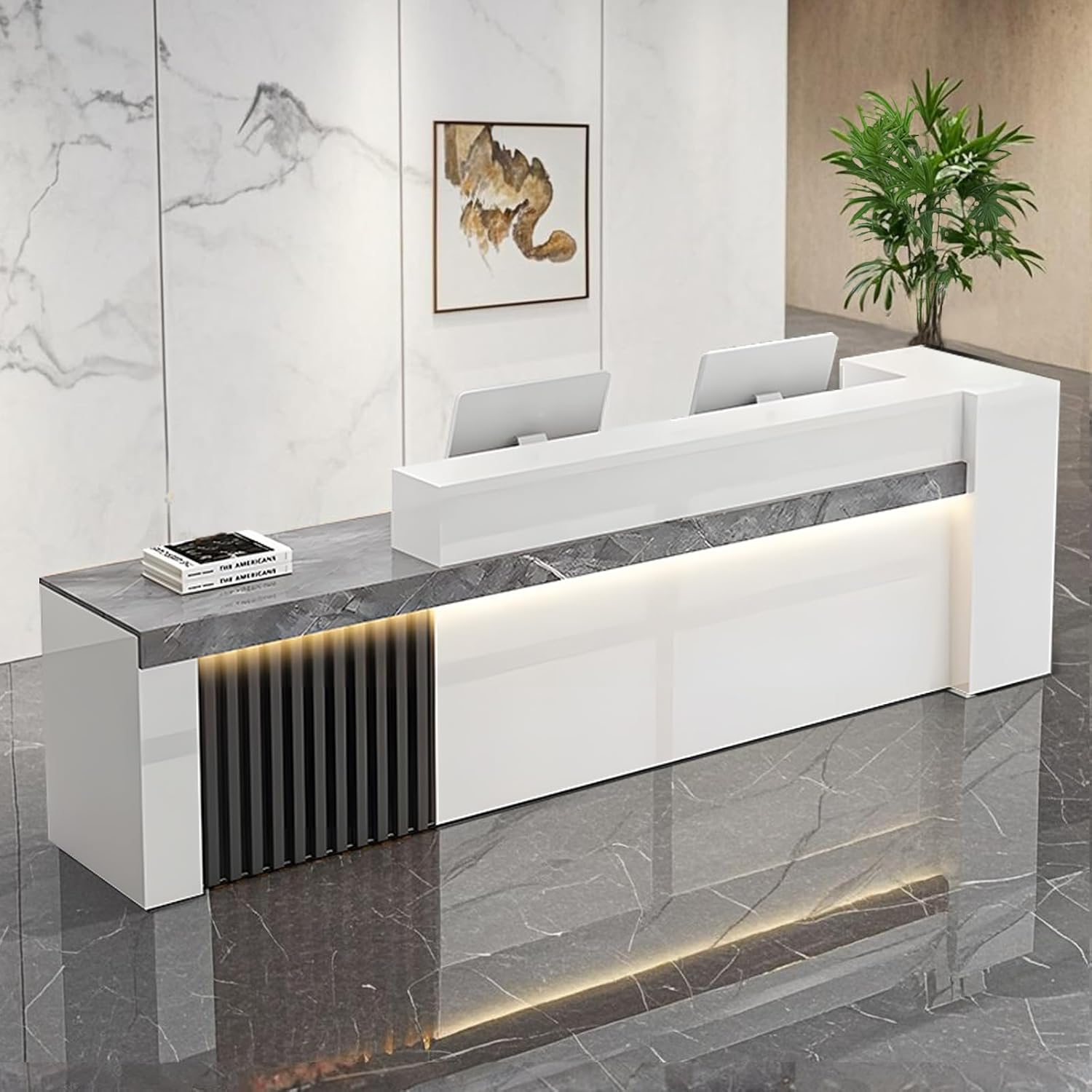 Amazon.com: Huariifowm Modern Reception Desk Counter Table, Front Desk ...