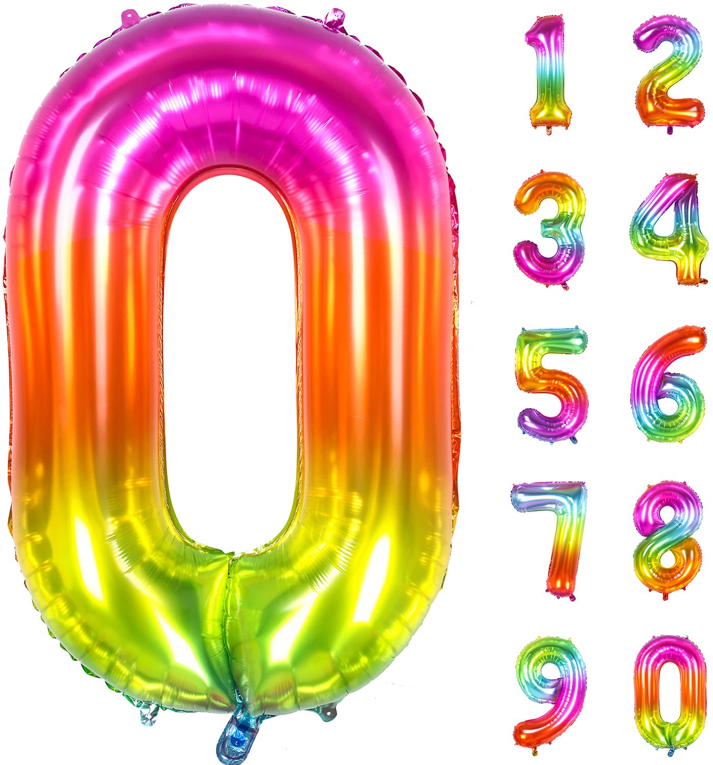 Amazon.com: Number Balloon, 40 Inch Giant Number Balloons for Rainbow ...