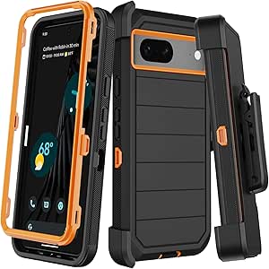 Amazon.com: KECAI for Google Pixel 7 Case with Belt Clip Holster,2X Screen Protector,Heavy Duty ...