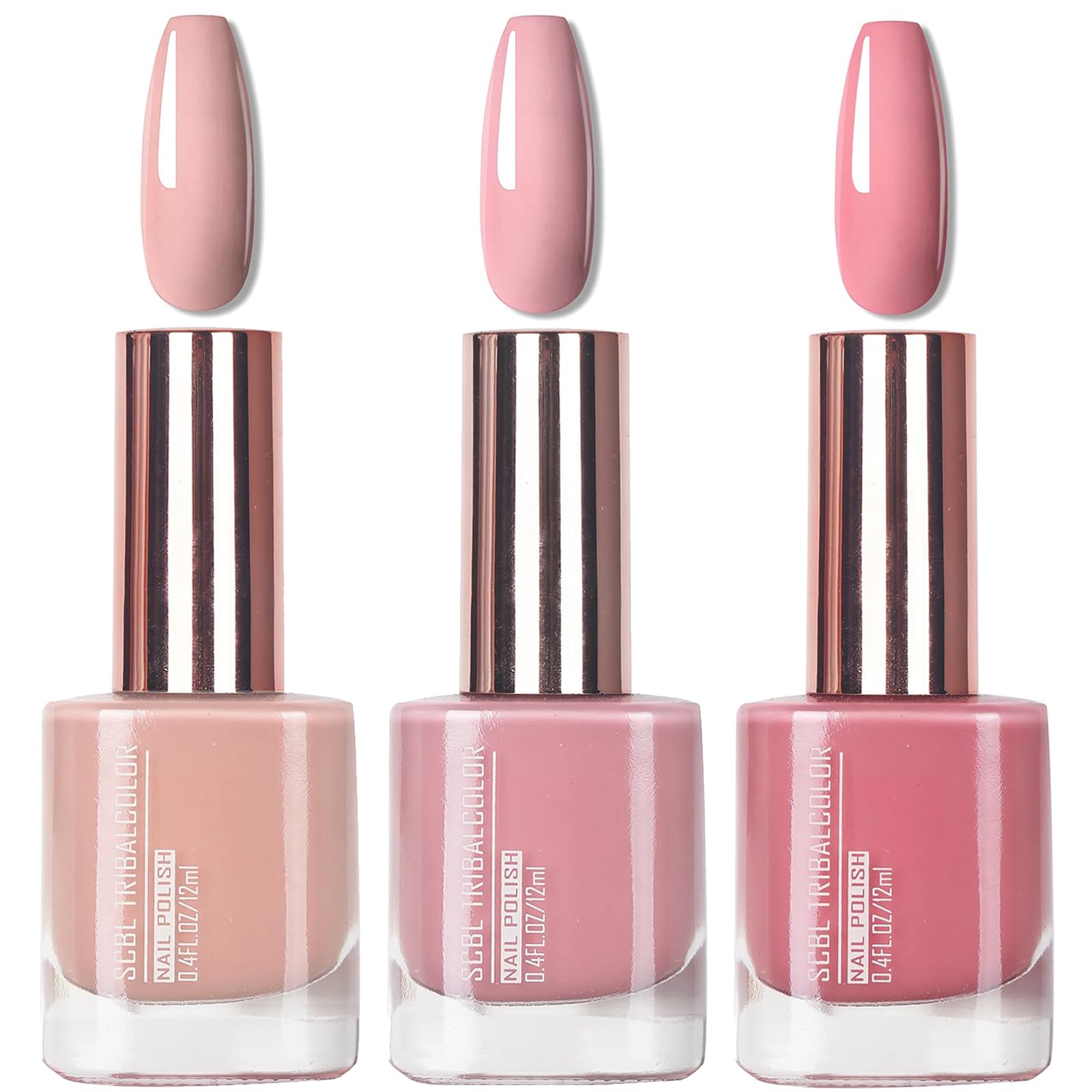 Pink Nail Polish Set - Nude Nail Varnish Set - 3Pcs Hot Pink Cherry ...