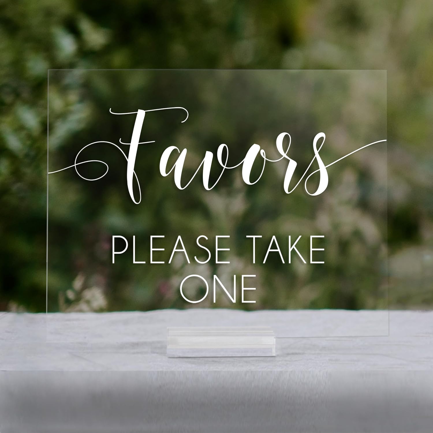 Amazon.com: Acrylic Favors Sign - Please Take One Sign Holder Included ...