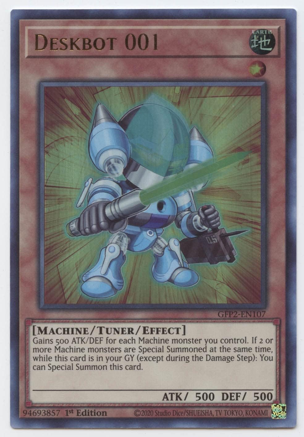 Amazon.com: Deskbot 001 - GFP2-EN107 - Ultra Rare - 1st Edition : Toys ...