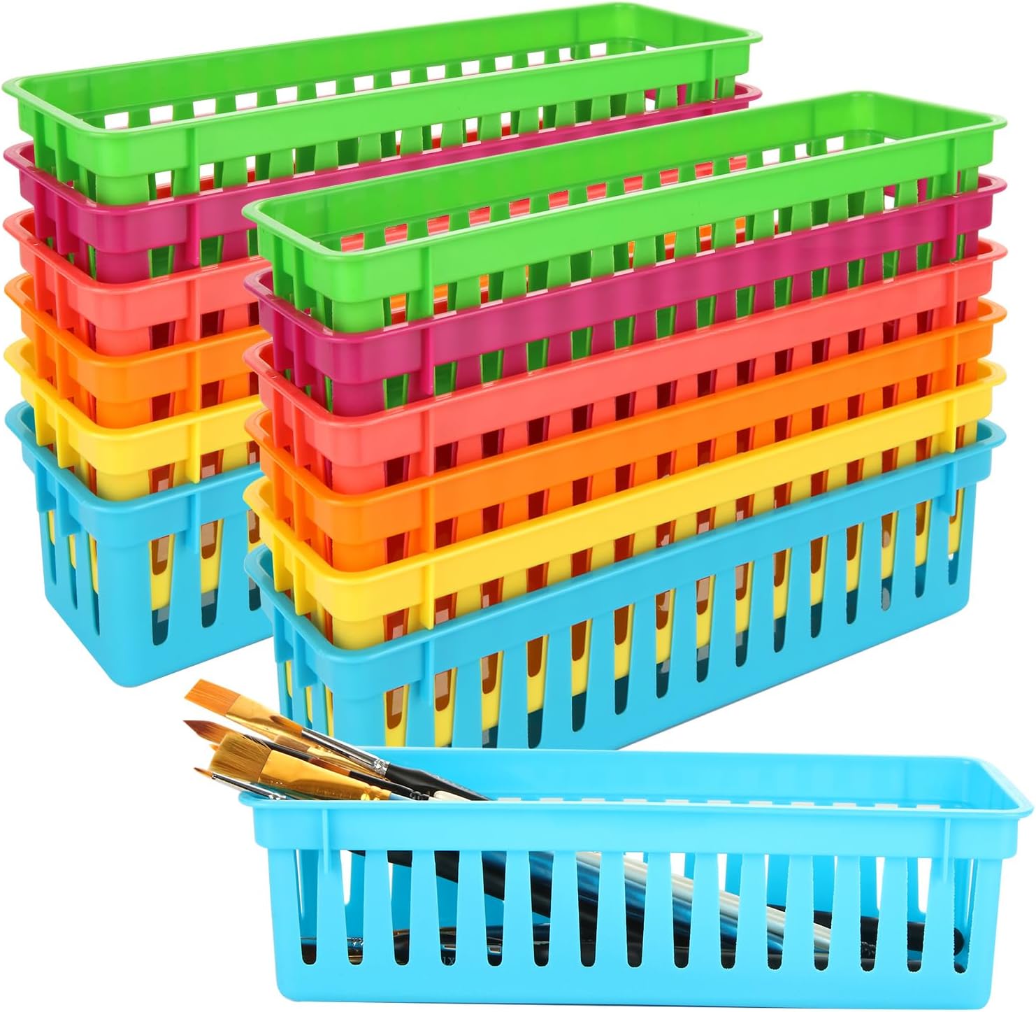 Amazon.com : CertBuy 36 Pack Classroom Pencil Organizer Basket for Desk ...