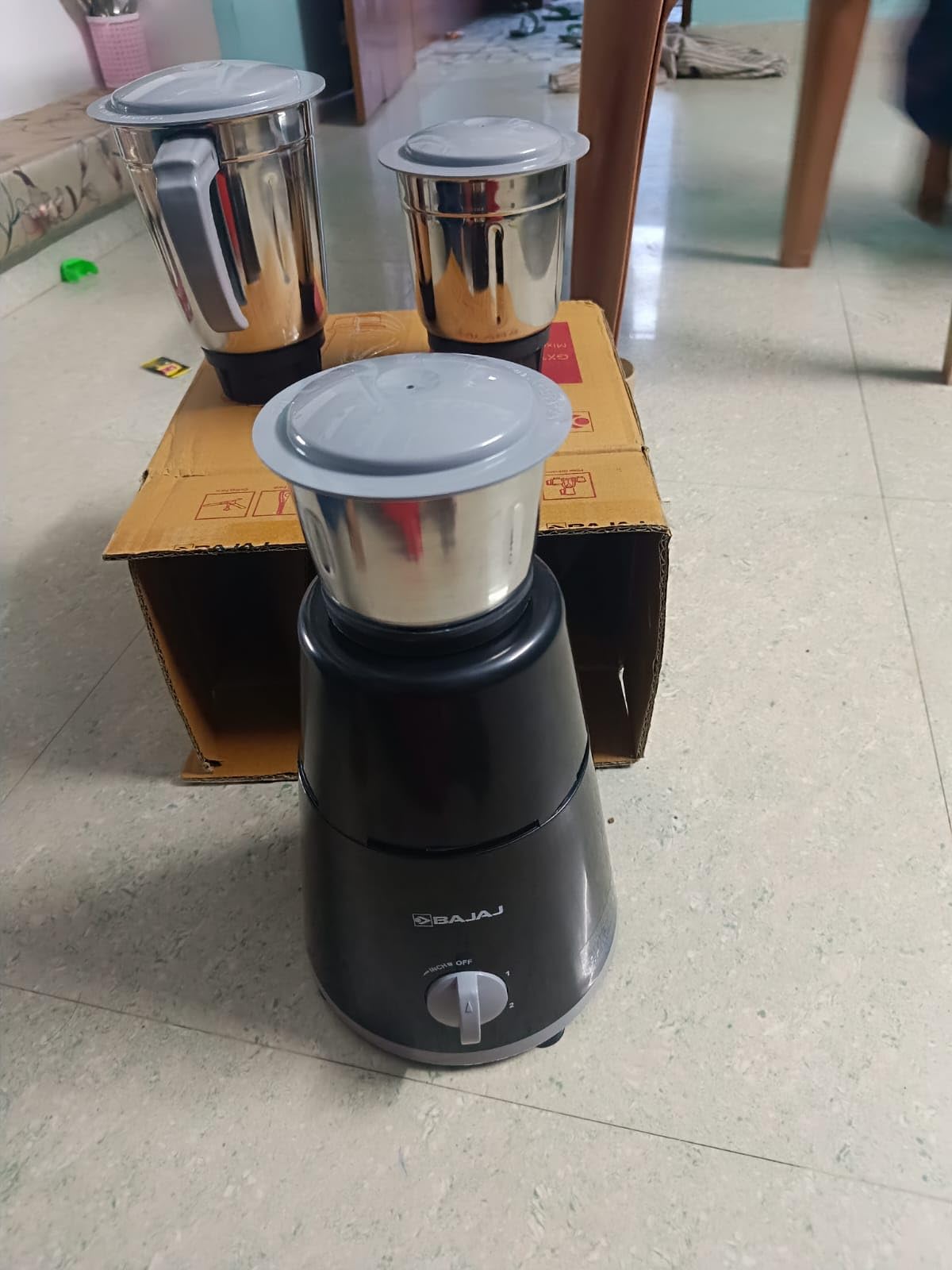 Buy Bajaj GX-1 Mixer Grinder 500W|Superior Mixie For Kitchen|2-in-1 for ...