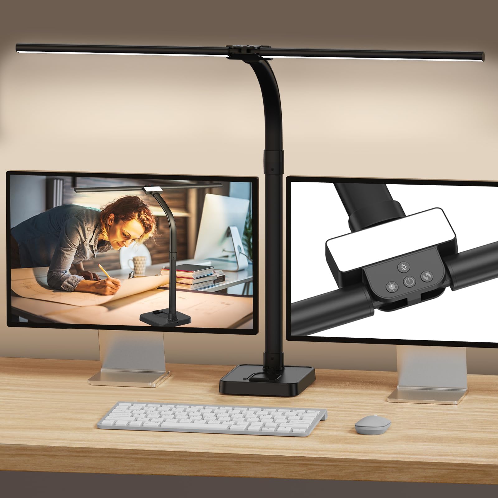 Amazon.com: CJJFACA Desk Lamp for Home Office, 24W LED Desk Lamp with ...