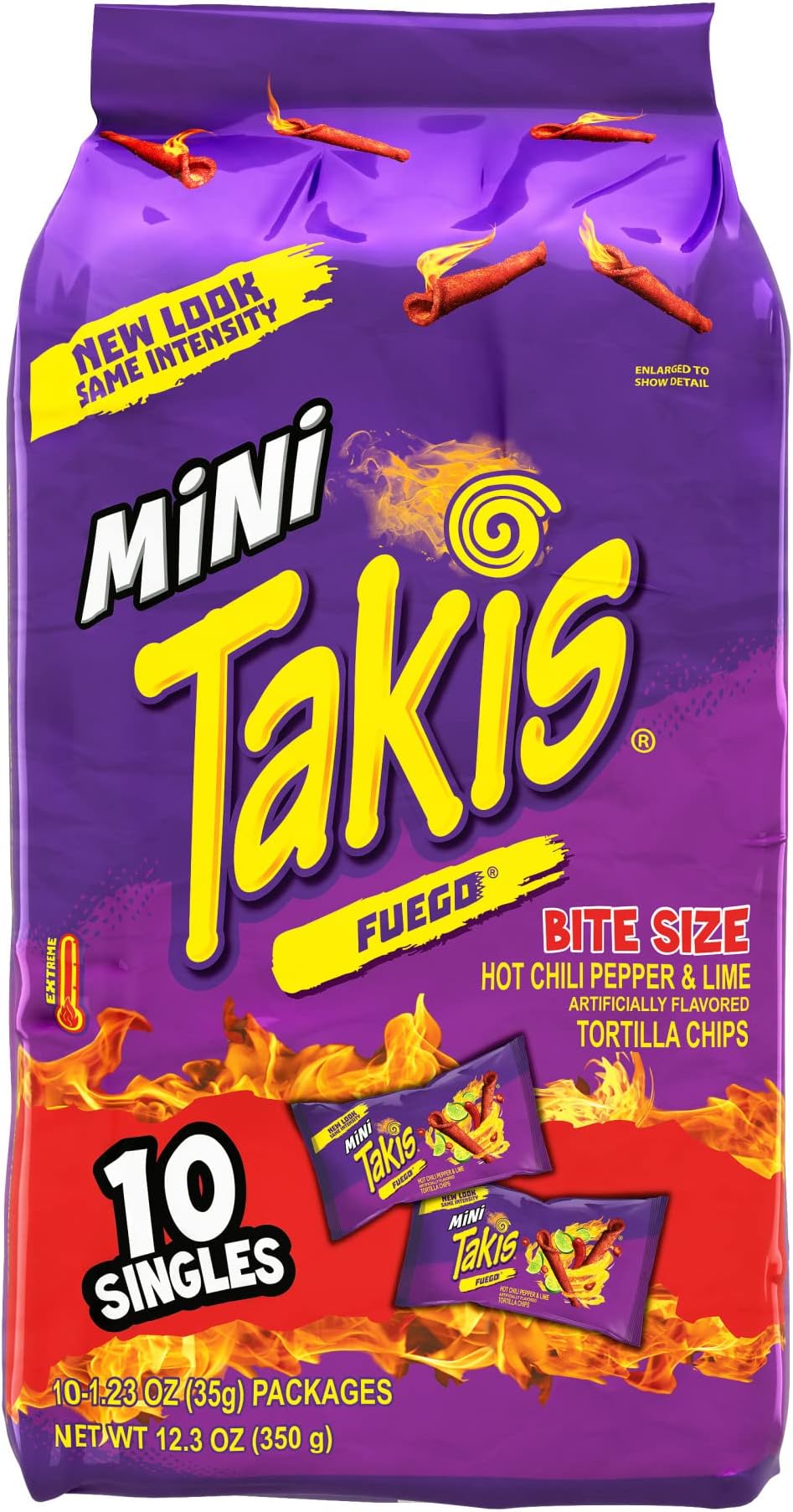 Amazon.com: Takis, Mini Fuego Rolled Tortilla Chips Hot Chili Pepper ...