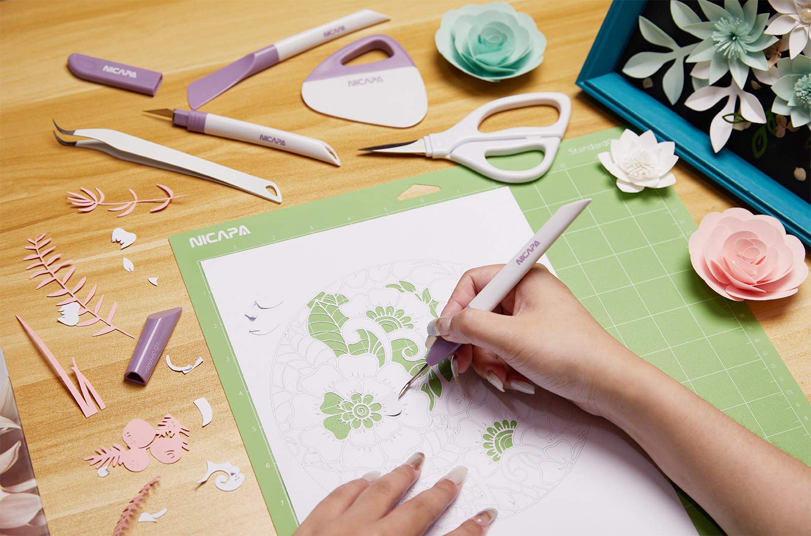 Nicapa Basic Tool Set Craft Weeding Vinyl Cardstock Crafting Tools Kit ...