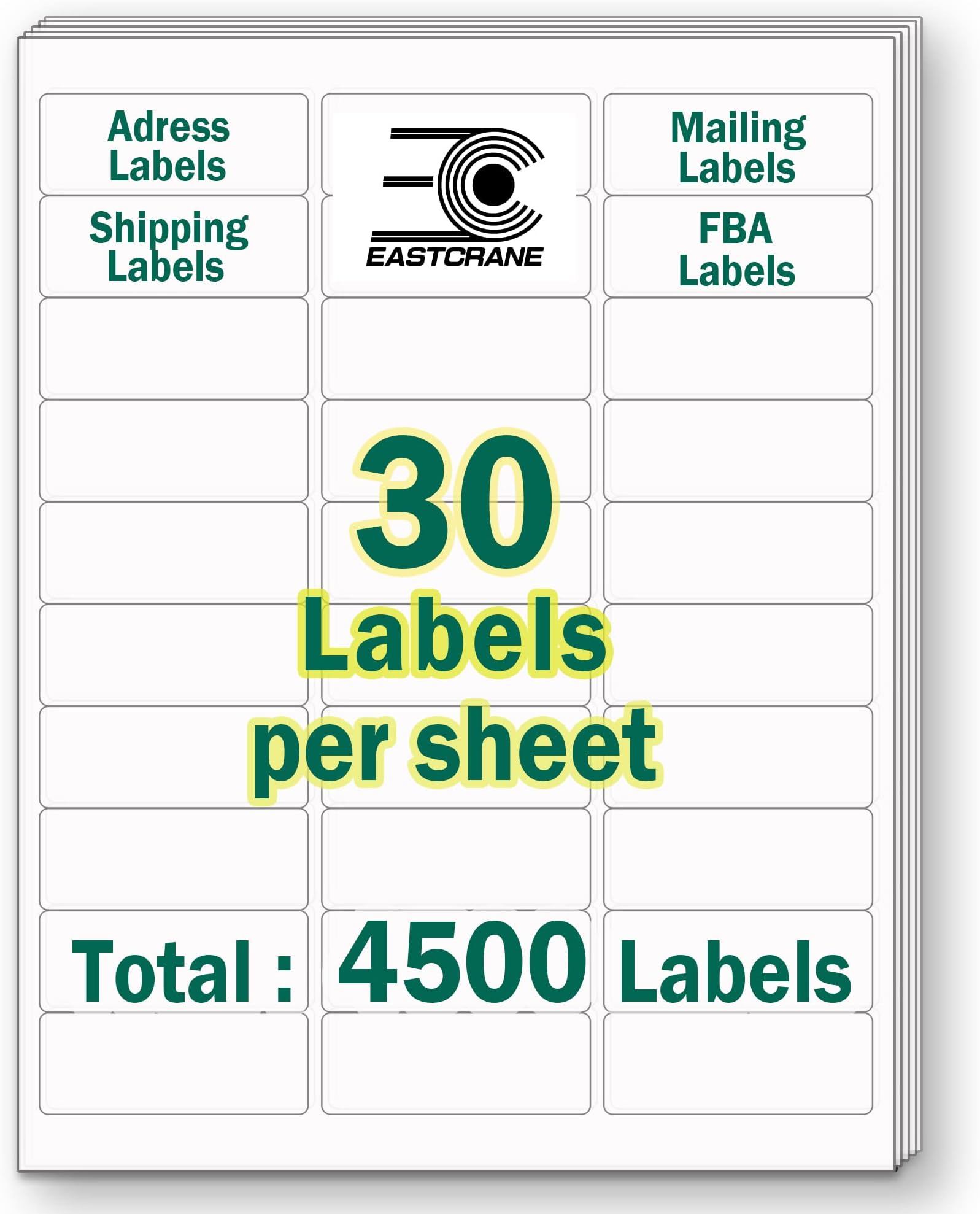 Amazon.com : 30,000 Laser/Ink Jet Address Labels. 2.625" X 1" Labels ...